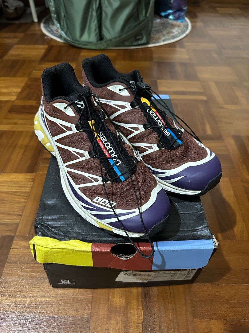 Salomon XT-6 Advance Black/Grape/Chocolate Fondant, Men's Fashion, Footwear, Sneakers on Carousell
