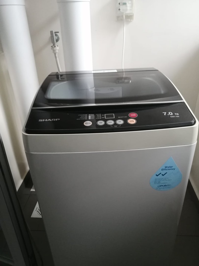 Sharp washing machine 7kg, TV & Home Appliances, Washing Machines and Dryers on Carousell