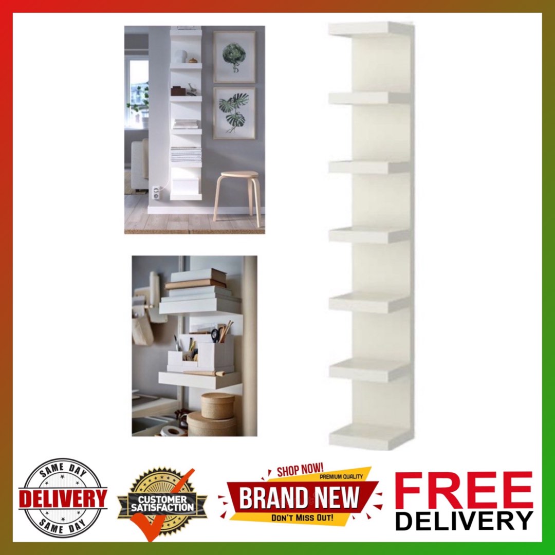 Shelving units, LACK Wall shelf unit White 30x190 Malm Brimnes Hemnes ...