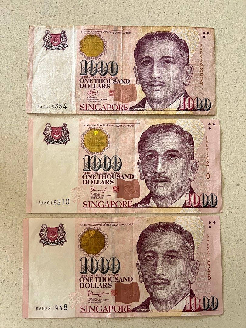 Singapore $1000 note, Hobbies & Toys, Memorabilia & Collectibles ...