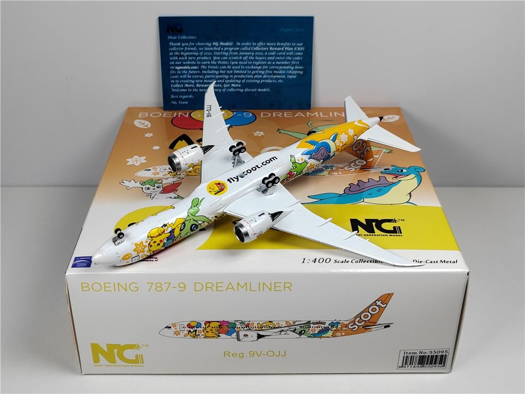 Singapore Scoot Airline Boeing 787-9 Dreamliner Model (1:400) [Pokemon Special Edition], Hobbies ...