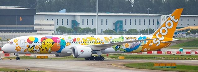Singapore Scoot Airline Boeing 787-9 Dreamliner Model (1:400) [Pokemon Special Edition], Hobbies ...