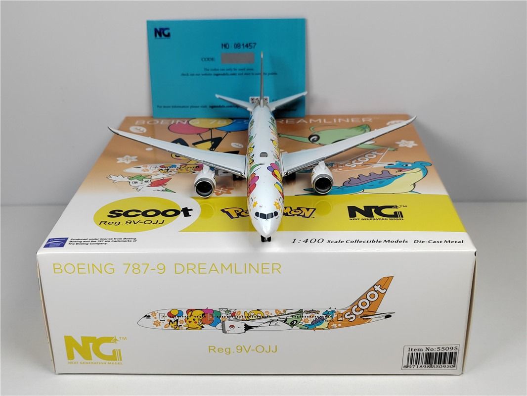 Singapore Scoot Airline Boeing 787-9 Dreamliner Model (1:400) [Pokemon Special Edition], Hobbies ...