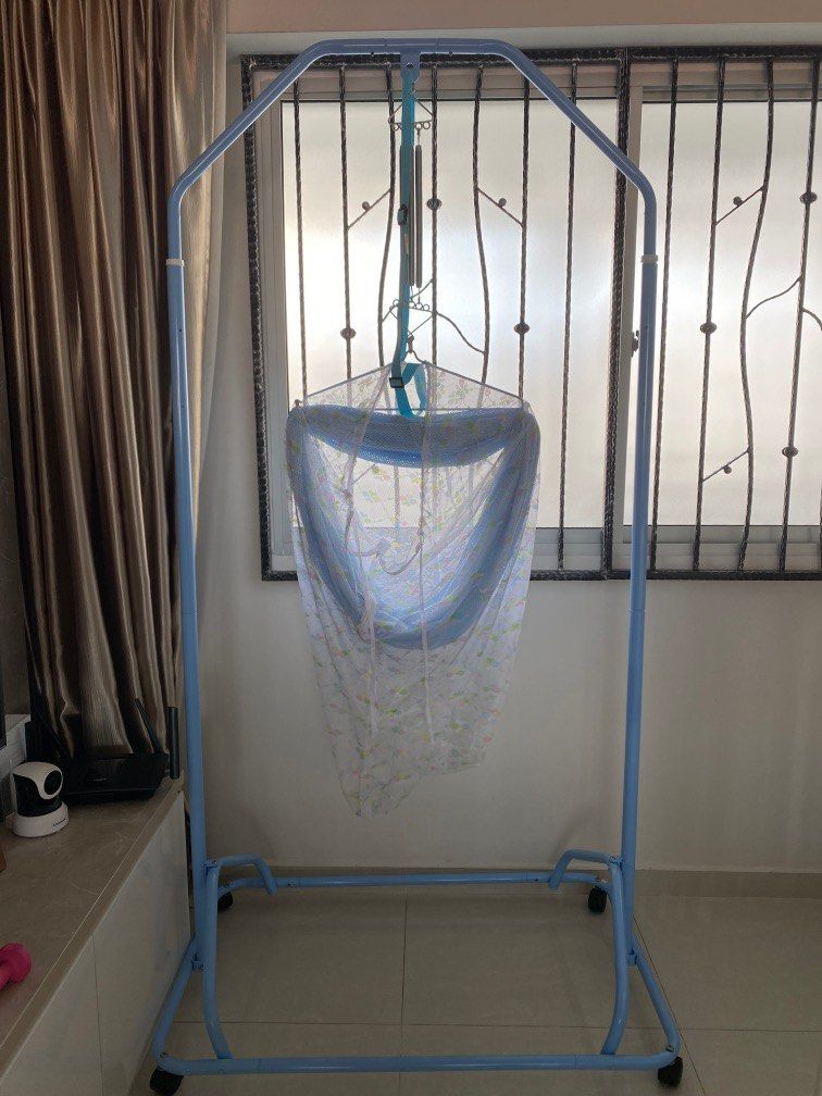 Spring cradle with mosquito net, Babies & Kids, Baby Nursery & Kids ...