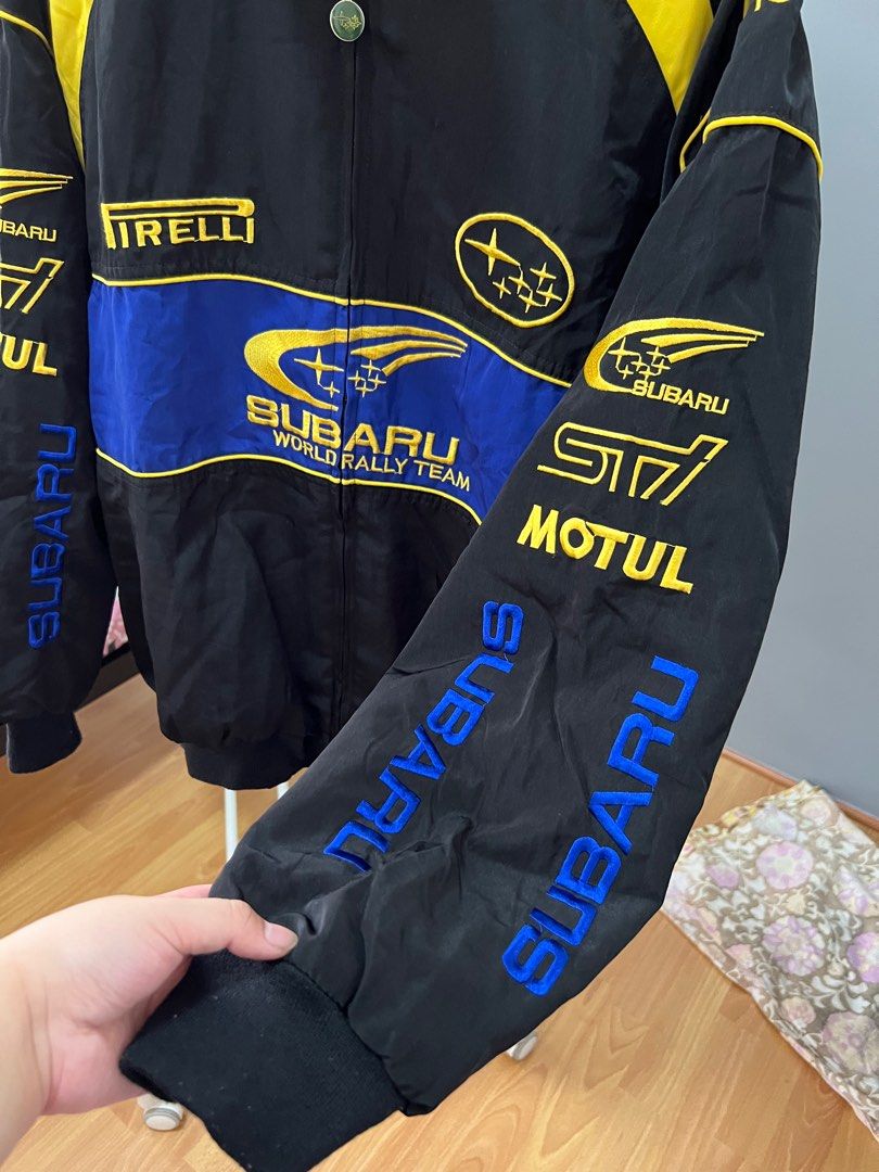 [SUBARU] Black Subaru Vintage Racing Jacket, Men's Fashion, Coats ...