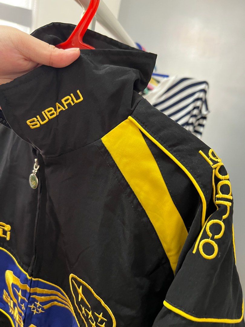 [SUBARU] Black Subaru Vintage Racing Jacket, Men's Fashion, Coats ...