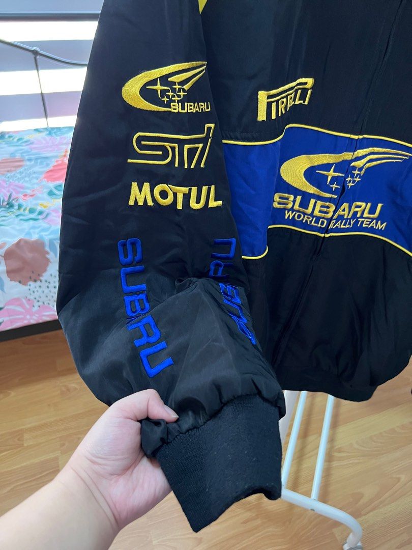 [SUBARU] Black Subaru Vintage Racing Jacket, Men's Fashion, Coats ...