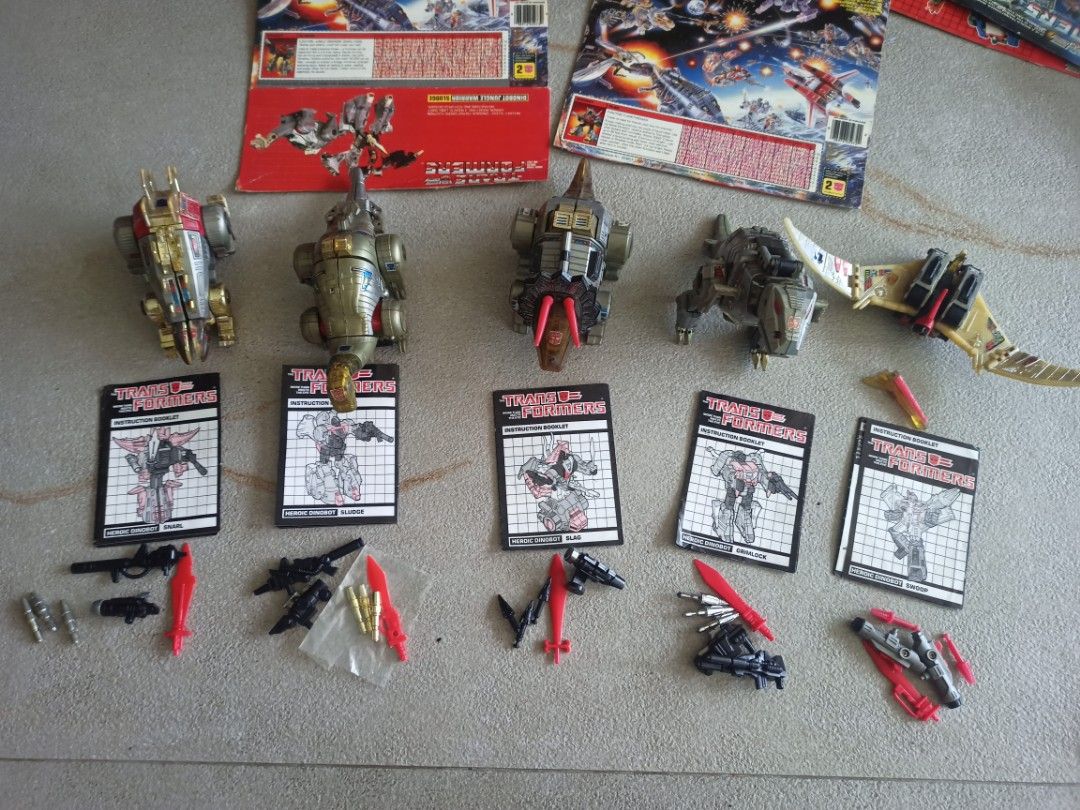 Transformers G1 Dinobots, Complete Set w all accessories., Hobbies ...