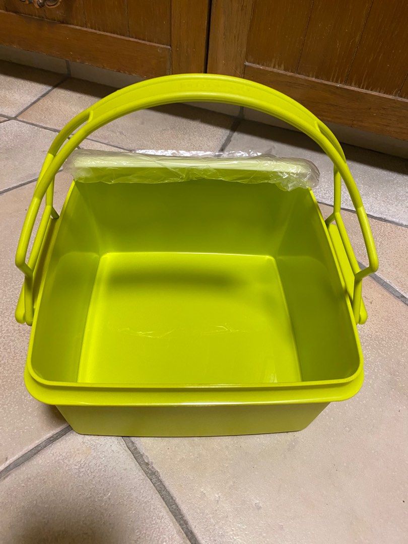 Tupperware big square container with Carrier, Furniture & Home Living ...