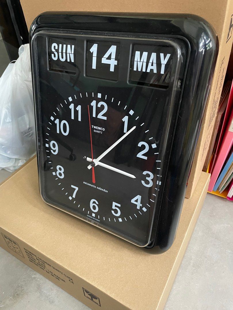Twemco clock - BQ-12A black, Furniture & Home Living, Home Decor ...