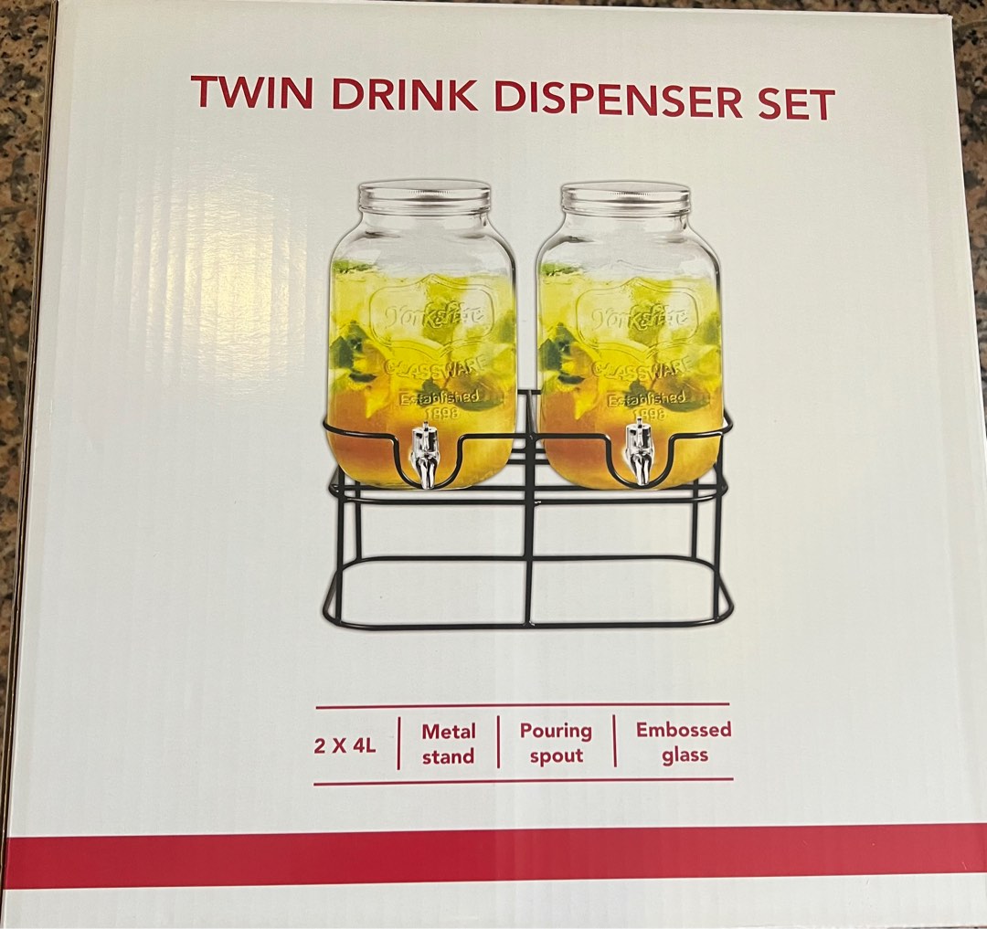 Twin drinks dispenser set, Furniture & Home Living, Kitchenware ...