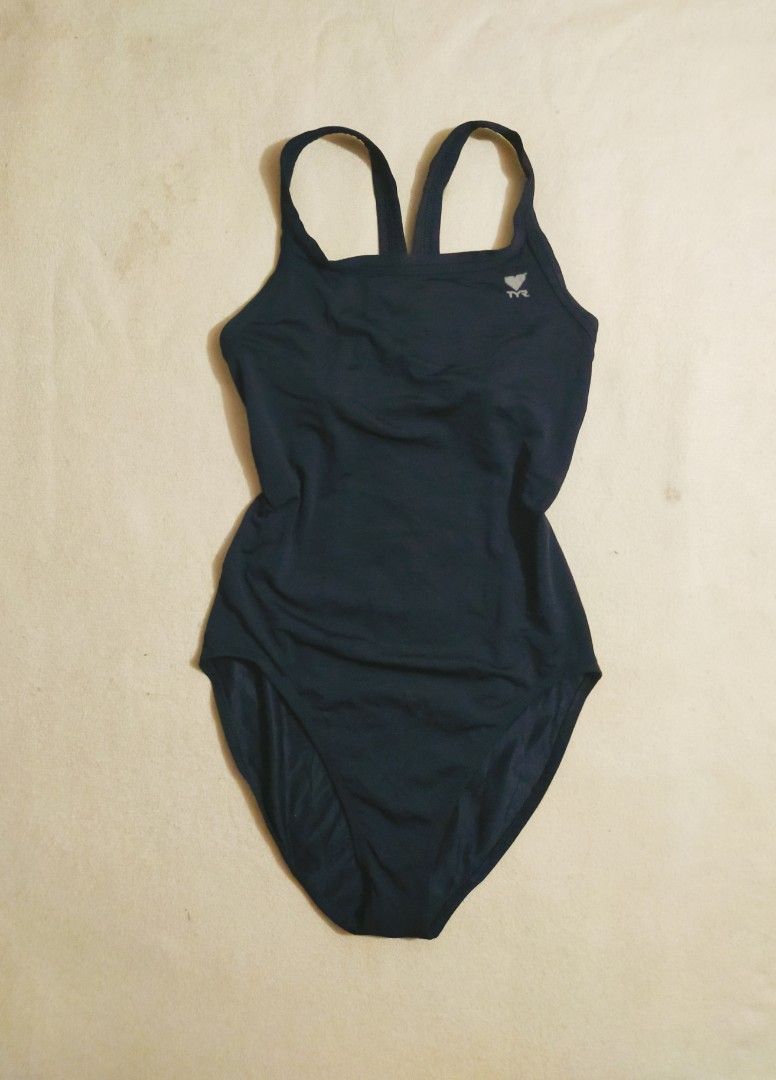 TYR BLACK ONE PIECE TRAINING SWIMSUIT, Women's Fashion, Swimwear ...