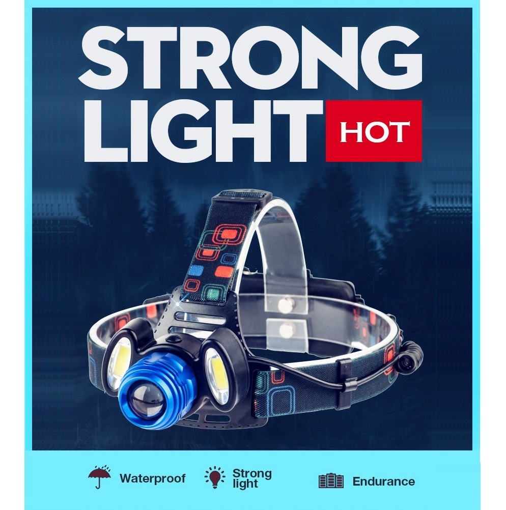 USB 充電旋轉變焦 T6 LED COD 防水頭燈（不含電池） qqsckp USB Rechargeable Rotary Zoom T6 ...