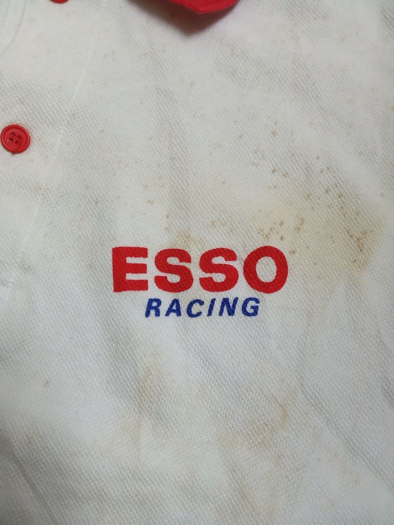 Vintage Esso Racing Collar T Shirt, Men's Fashion, Tops & Sets, Tshirts ...