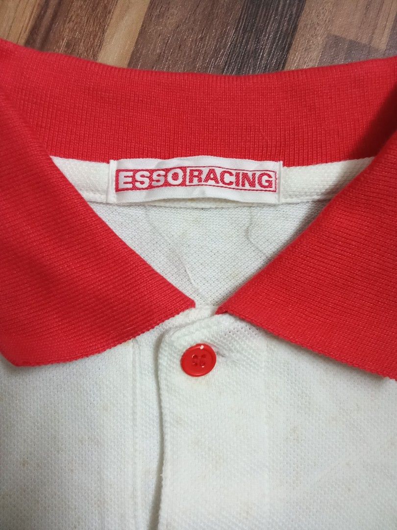 Vintage Esso Racing Collar T Shirt, Men's Fashion, Tops & Sets, Tshirts ...