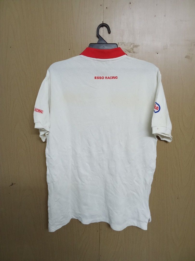 Vintage Esso Racing Collar T Shirt, Men's Fashion, Tops & Sets, Tshirts ...