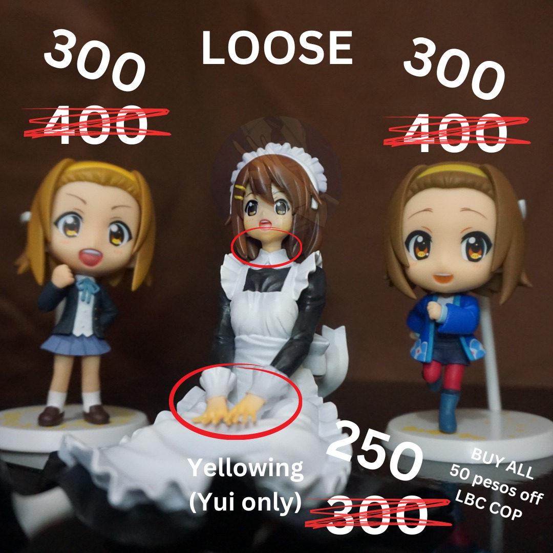 Yui and Ritsu Chibi and Maid K-On Figures[buy all FREE LBC COP SHIPPING ...