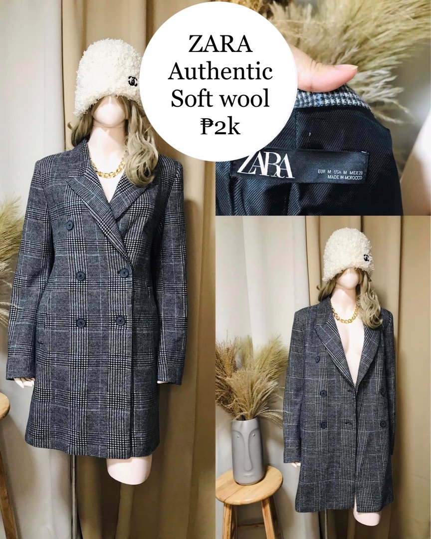 ZARA soft wool coat - authentic, Women's Fashion, Coats, Jackets and ...