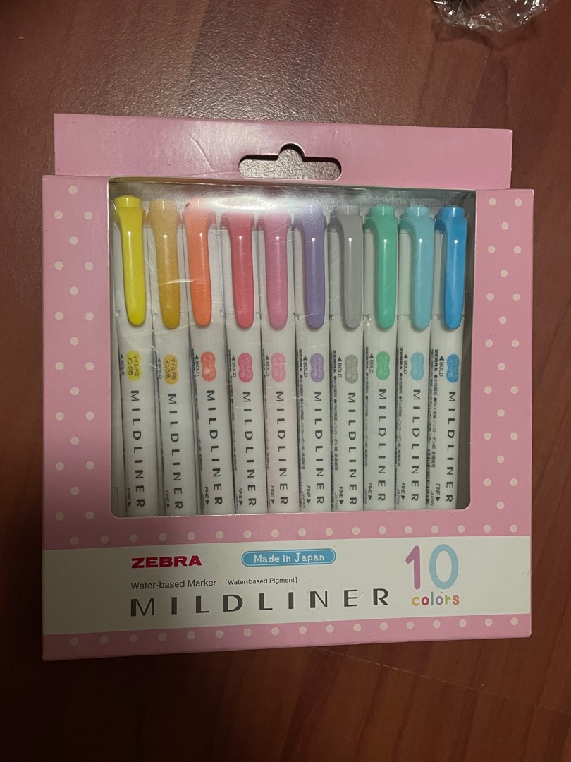 Zebra Mildliner 10 colours Set, Hobbies & Toys, Stationery & Craft ...