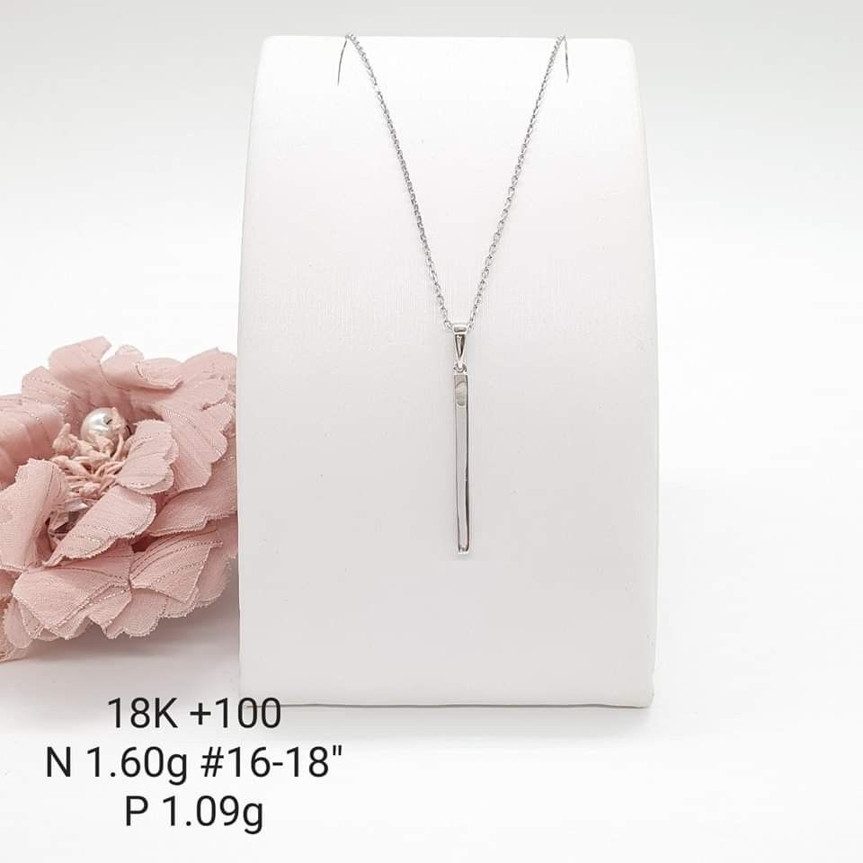 18k Saudi Gold Necklace Simple Straight Bar sjdjd on Carousell