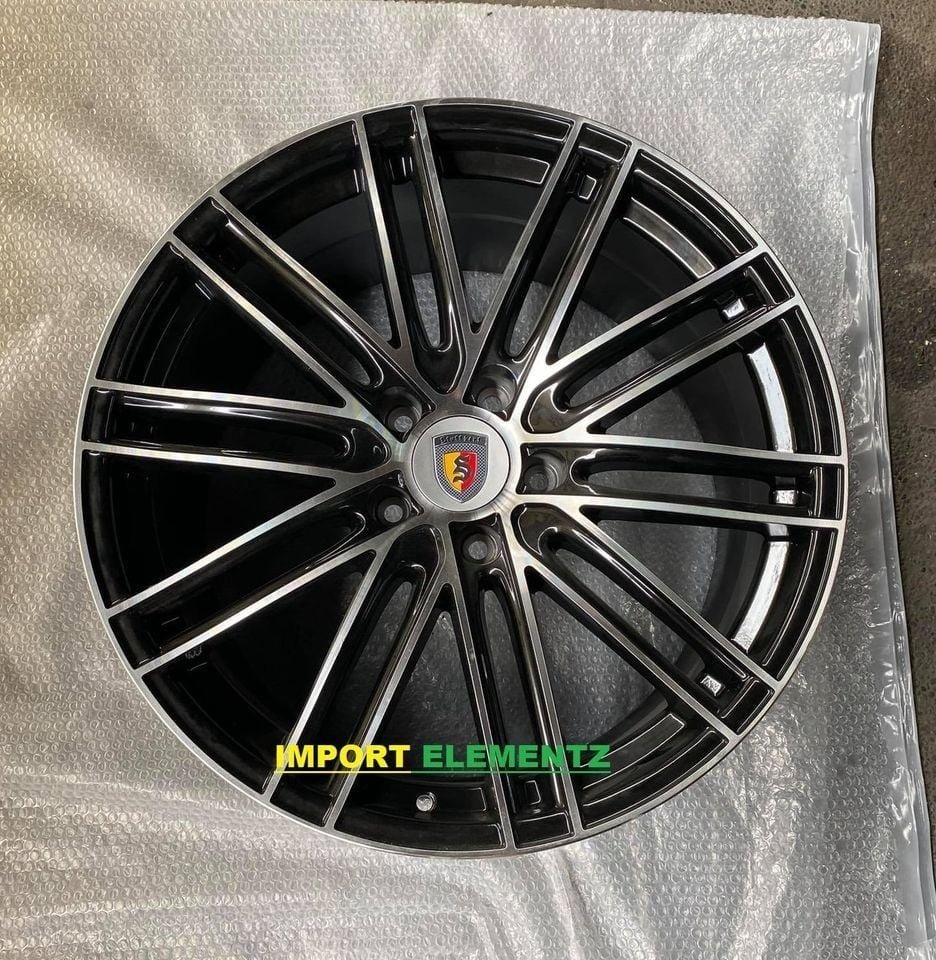 21 inch Porsche Mags, 5x130 ( Black Machine Face ) ,Broken Size., Car ...