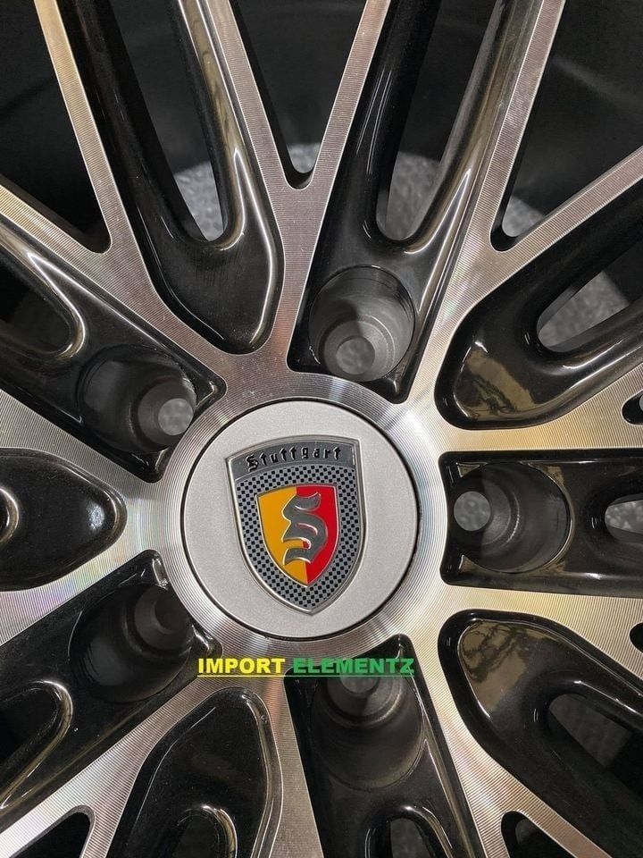 21 inch Porsche Mags, 5x130 ( Black Machine Face ) ,Broken Size., Car ...