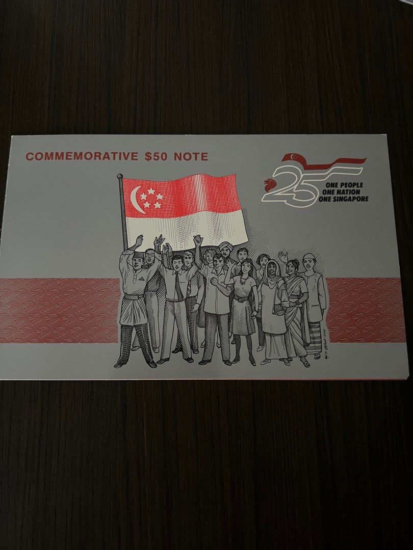 25th Anniversary SGD50 Commemorative Plastic Note, Hobbies & Toys ...