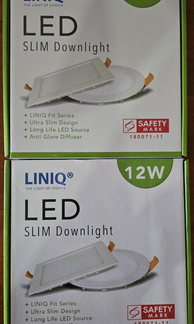 2 sets of Liniq False Ceiling Slim Downlight/ ULTRA SLIM Square 12W ...