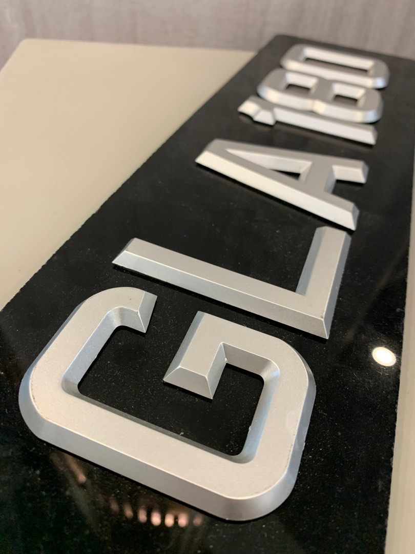 3D pop up car number plates (LTA Approved), Car Accessories, Car Plates ...