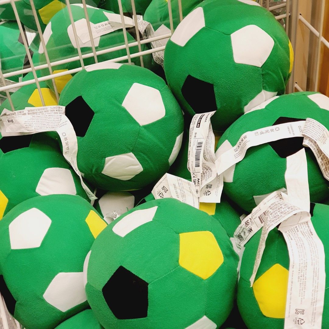 🆕️ IKEA Soft Toy Soccer Ball (Green), Hobbies & Toys, Toys & Games on ...