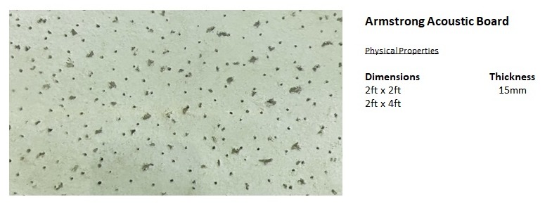 ACOUSTIC BOARDS (ARMSTRONG, BORAL) AND LAMINATED GYPSUM BOARDS (CKM ...