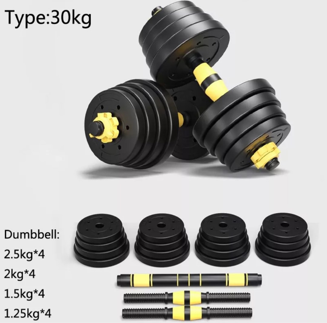 Adjustable Dumbbell (30kg), Sports Equipment, Exercise & Fitness ...