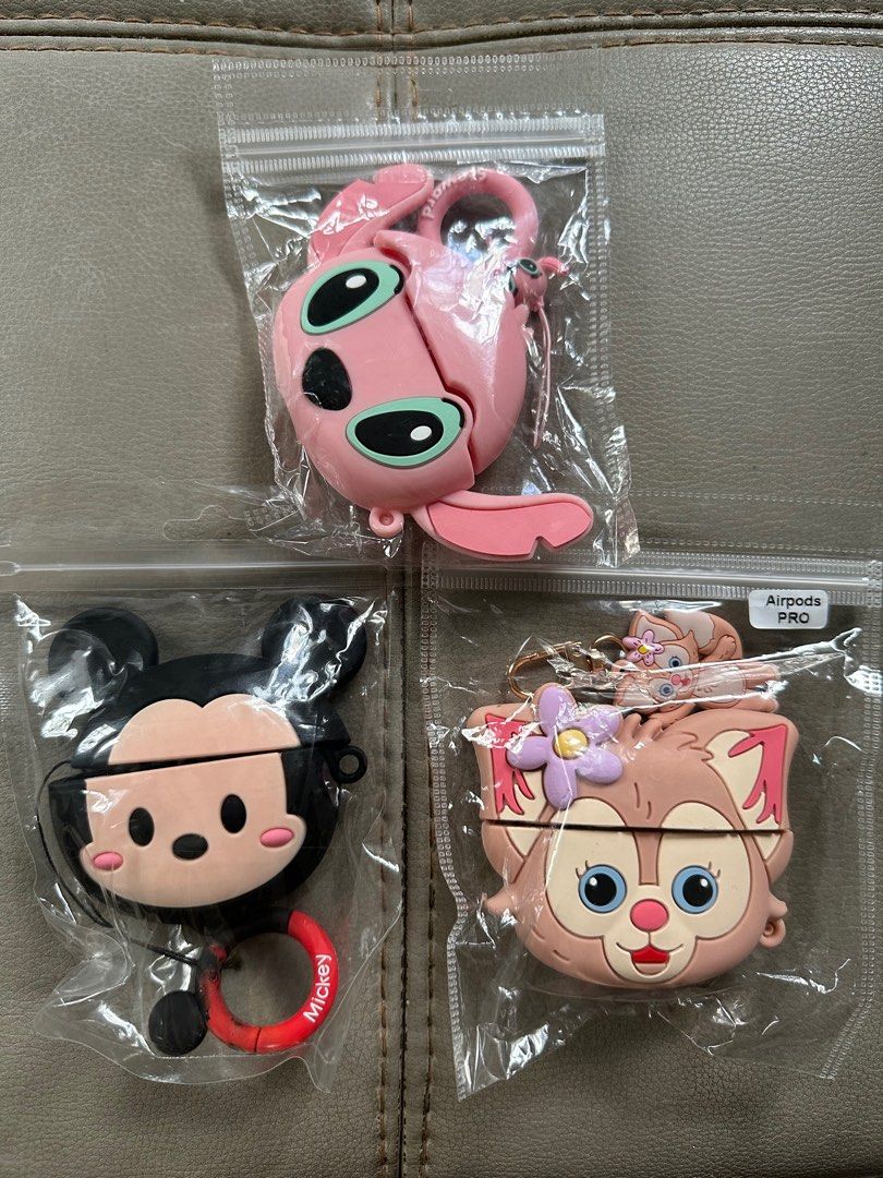 Airpods Pro Gen 2 Disney/Mickey/Steward stitch/Linabell case, Mobile ...