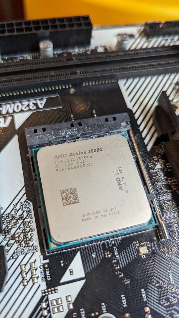 AMD Athlon 3000G and ASRock A320M-DV R4.0 Motherboard Combo w Windows ...