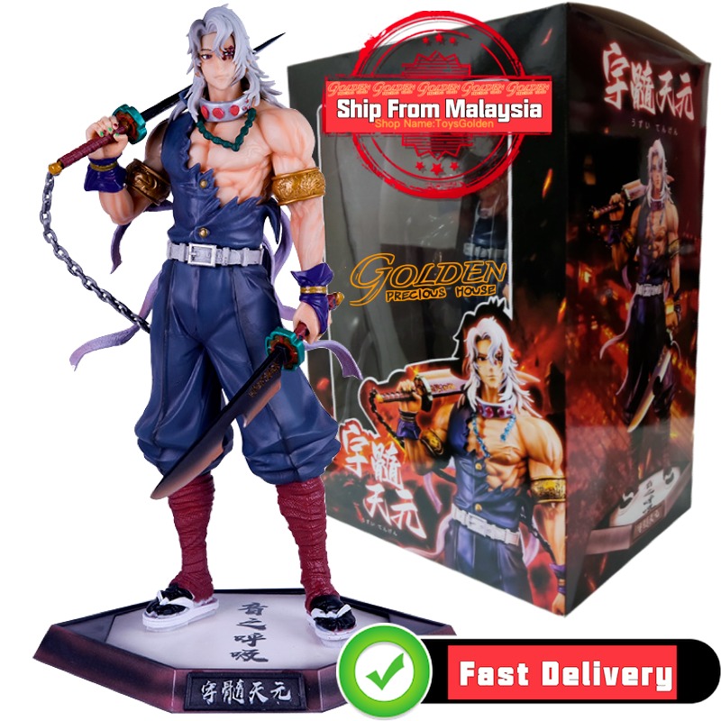 Anime Demon Slayer Uzui Tengen Action Figure 30cm Kimetsu No Yaiba Pvc ...