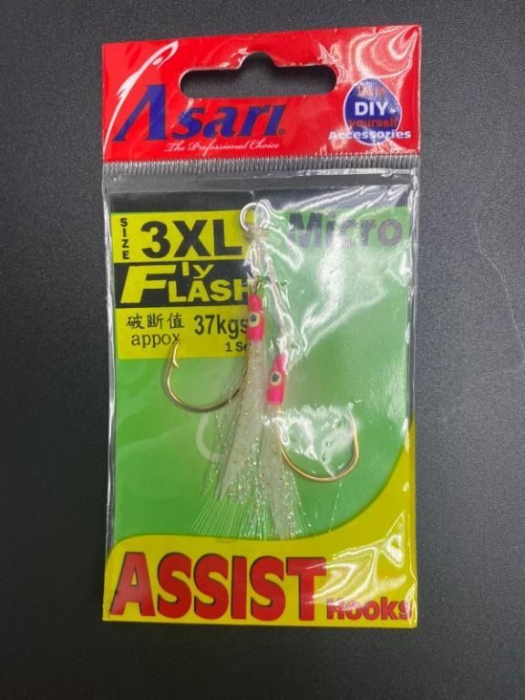 Asari Assist Hook Flash Fly, Sports Equipment, Fishing on Carousell