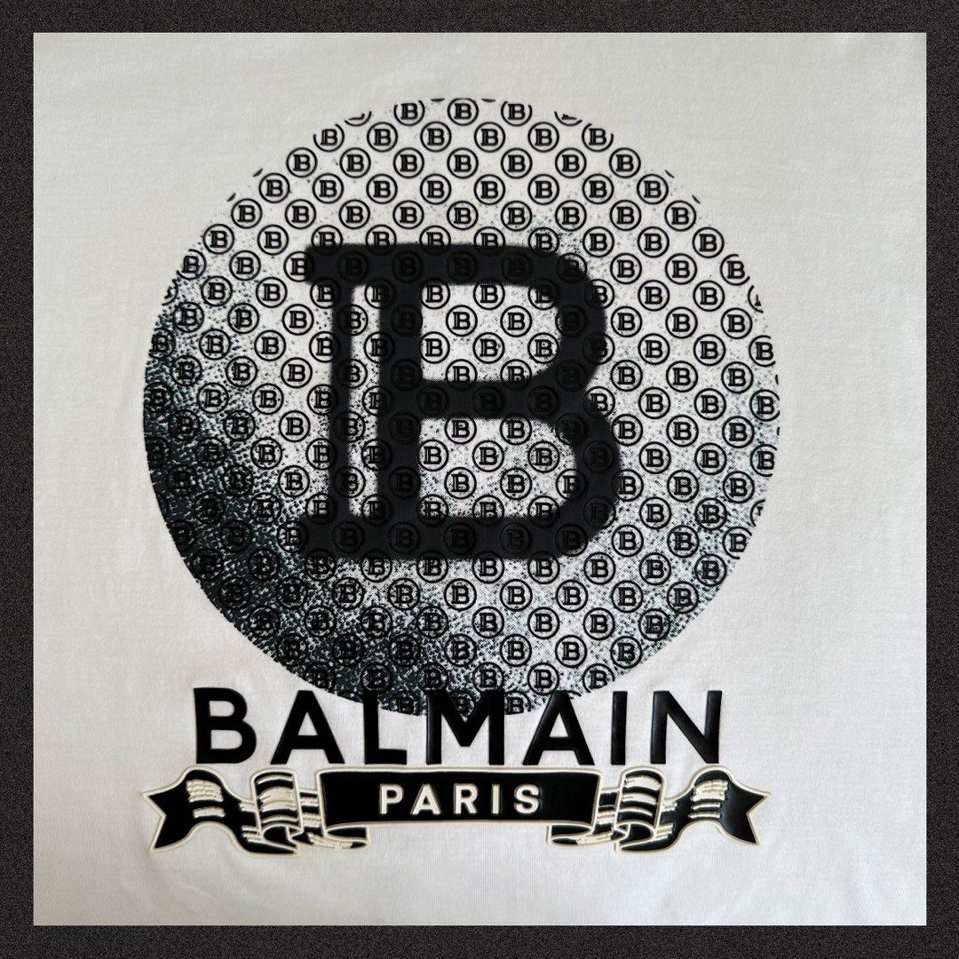 Balmain Logo Tee, Men's Fashion, Tops & Sets, Tshirts & Polo Shirts on ...
