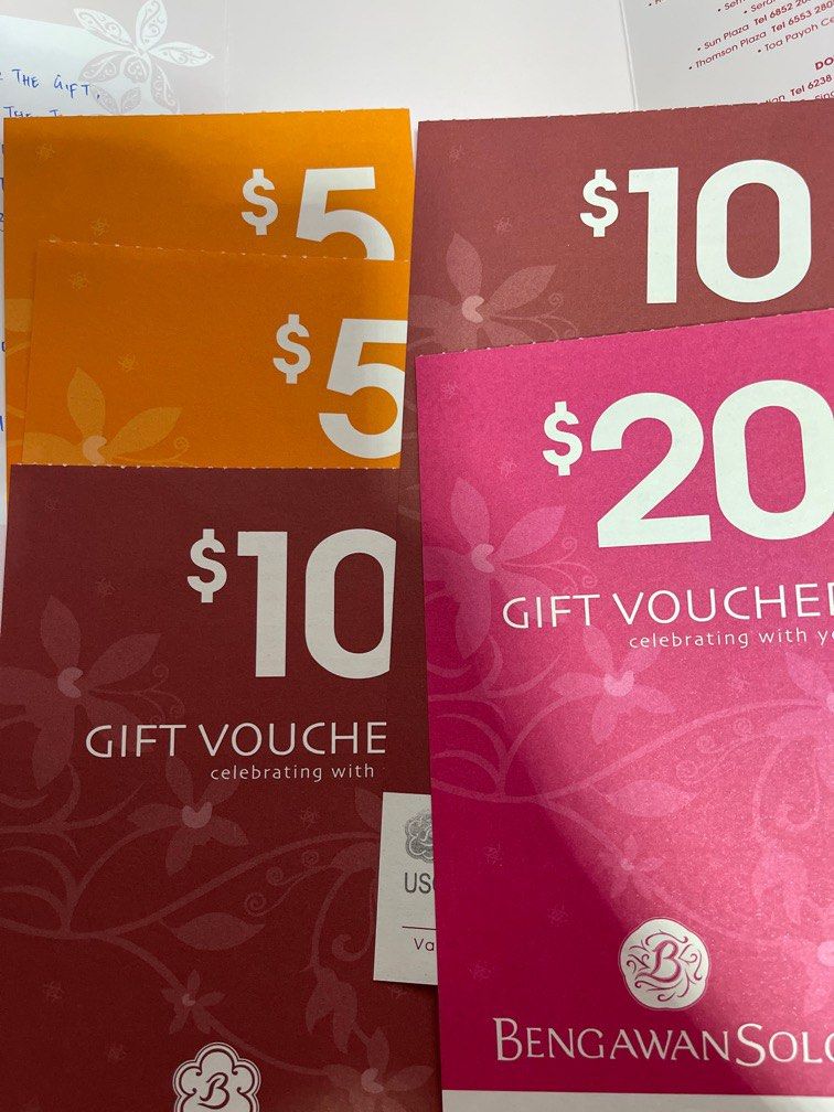 Bengawan Solo $50 Voucher, Tickets & Vouchers, Vouchers on Carousell