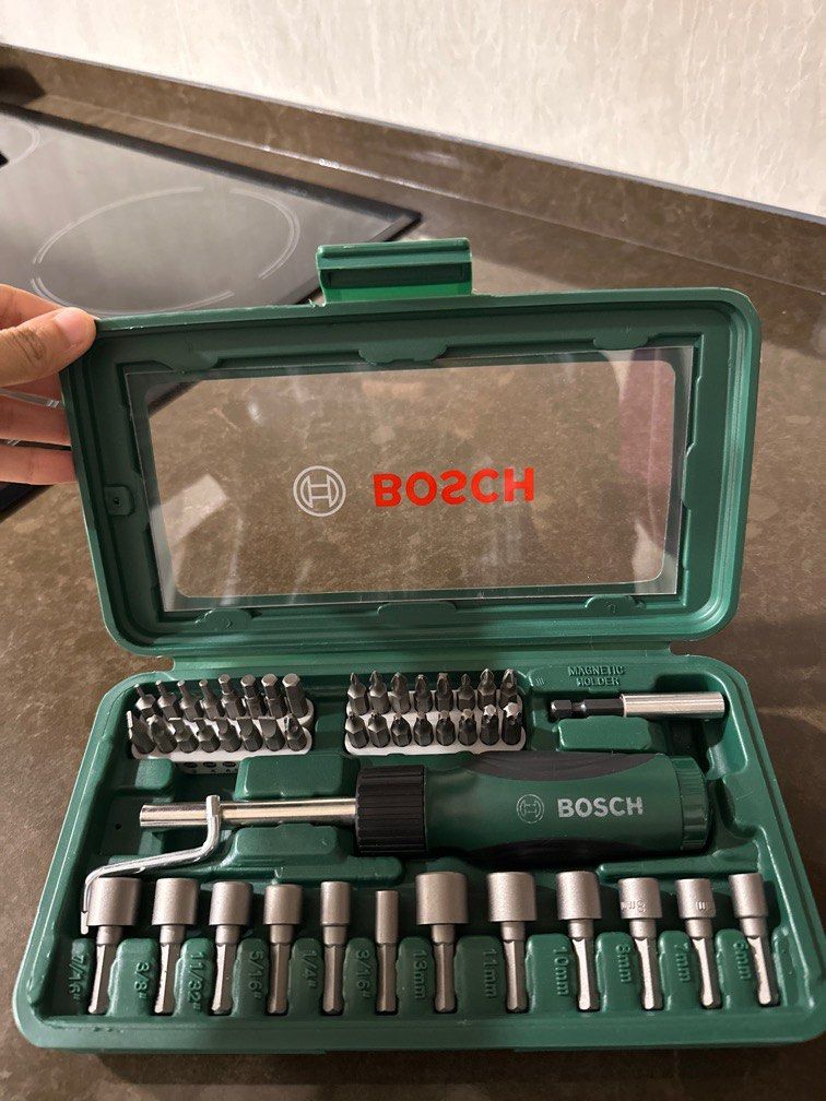 Bosch screwdriver set, Furniture & Home Living, Home Improvement ...