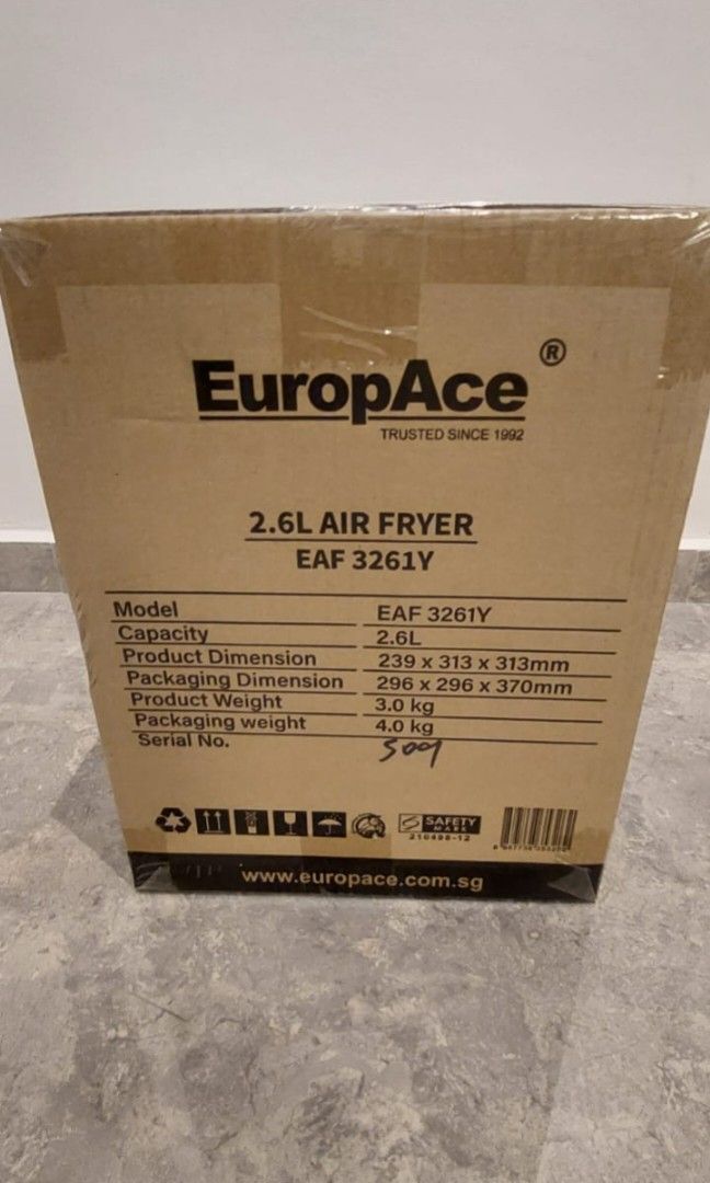 Brand New Europace Air Fryer 2.6l, TV & Home Appliances, Kitchen ...