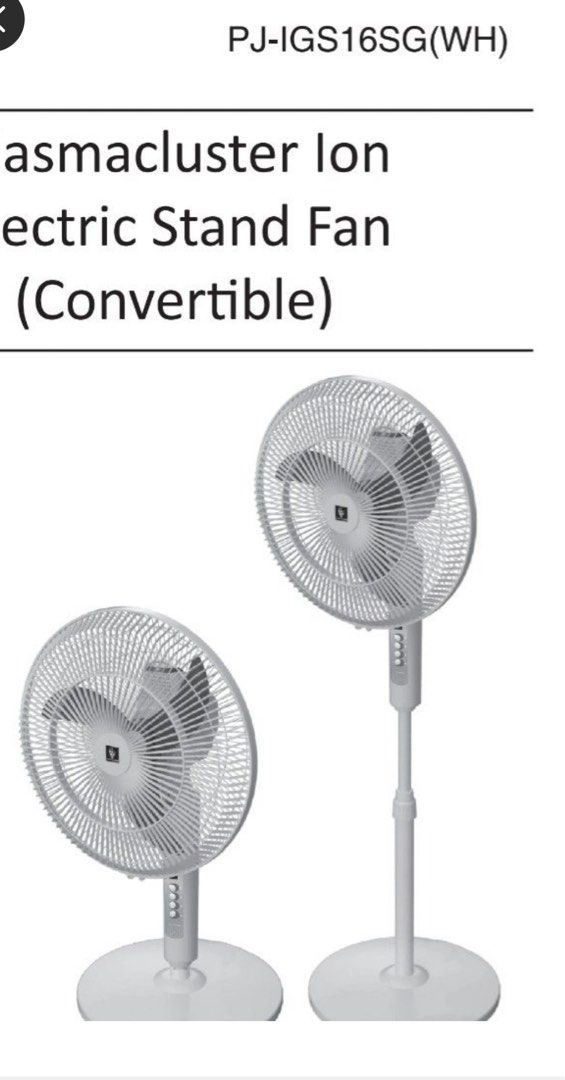 Brand new Sharp 16” plasmacluster ion electric fan, Furniture & Home ...