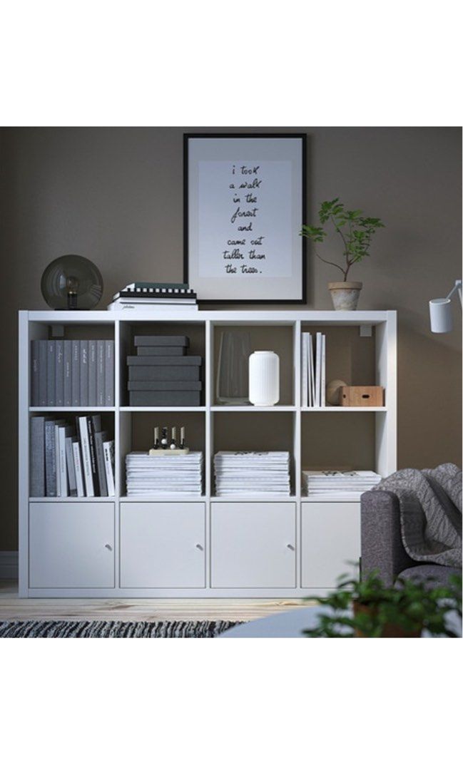 Brand new Wine cabinet KALLAX Shelving unit with 4 inserts Malm Brimnes ...