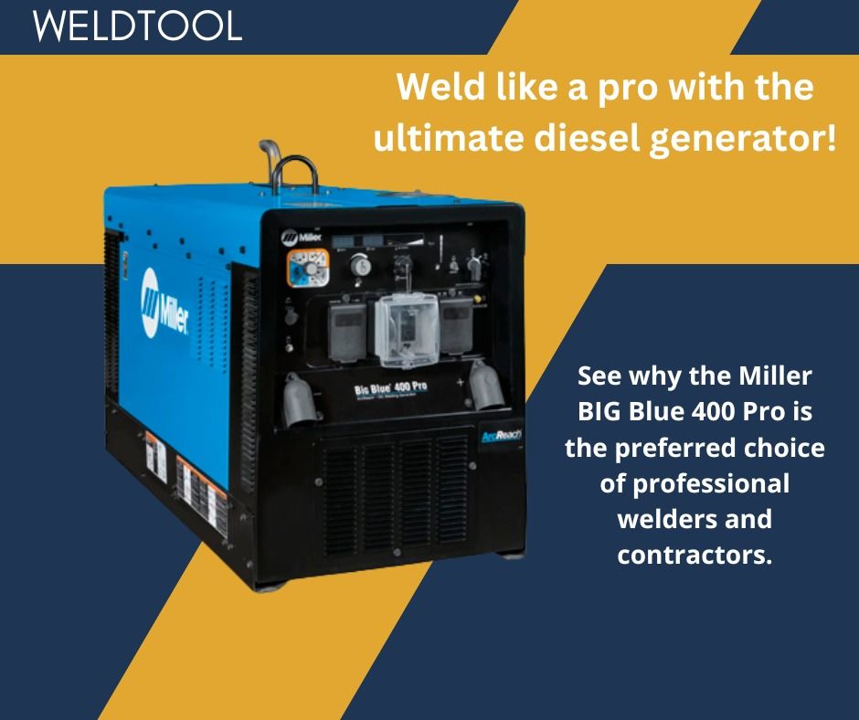 Brand New!!Miller Big Blue 400 Pro Welding Generator with Kubota Diesel Engine, Commercial ...