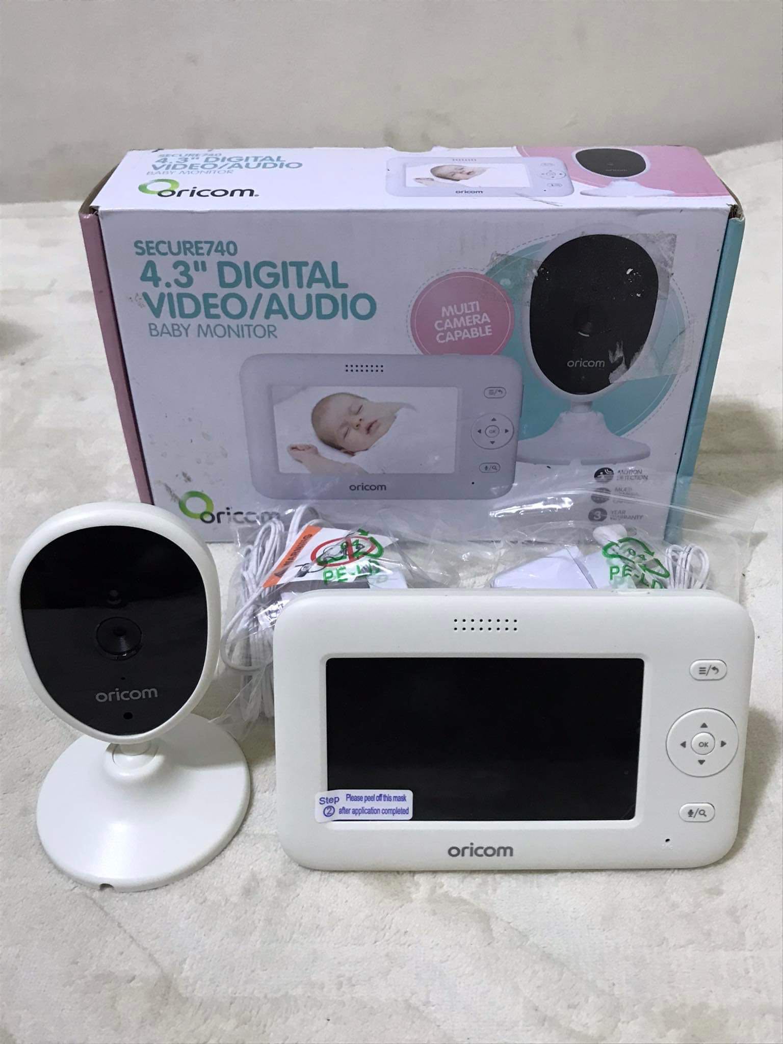 Branded Oricom Secure 740 Edition 4.3" Digital Video/Audio Baby Monitor, Babies & Kids, Baby ...