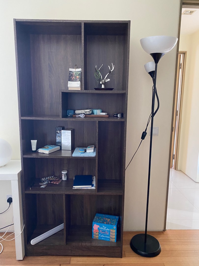 Brown wood bookcase /display shelves, Furniture & Home Living ...