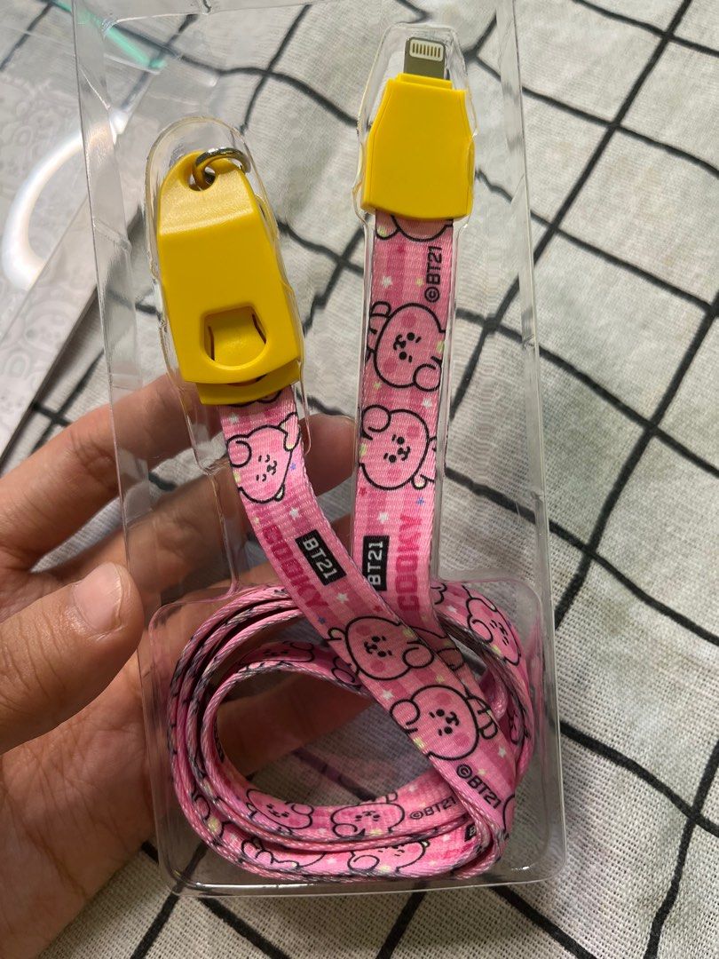BTS BT21 mobile strap cable line friends cooky, Hobbies & Toys ...