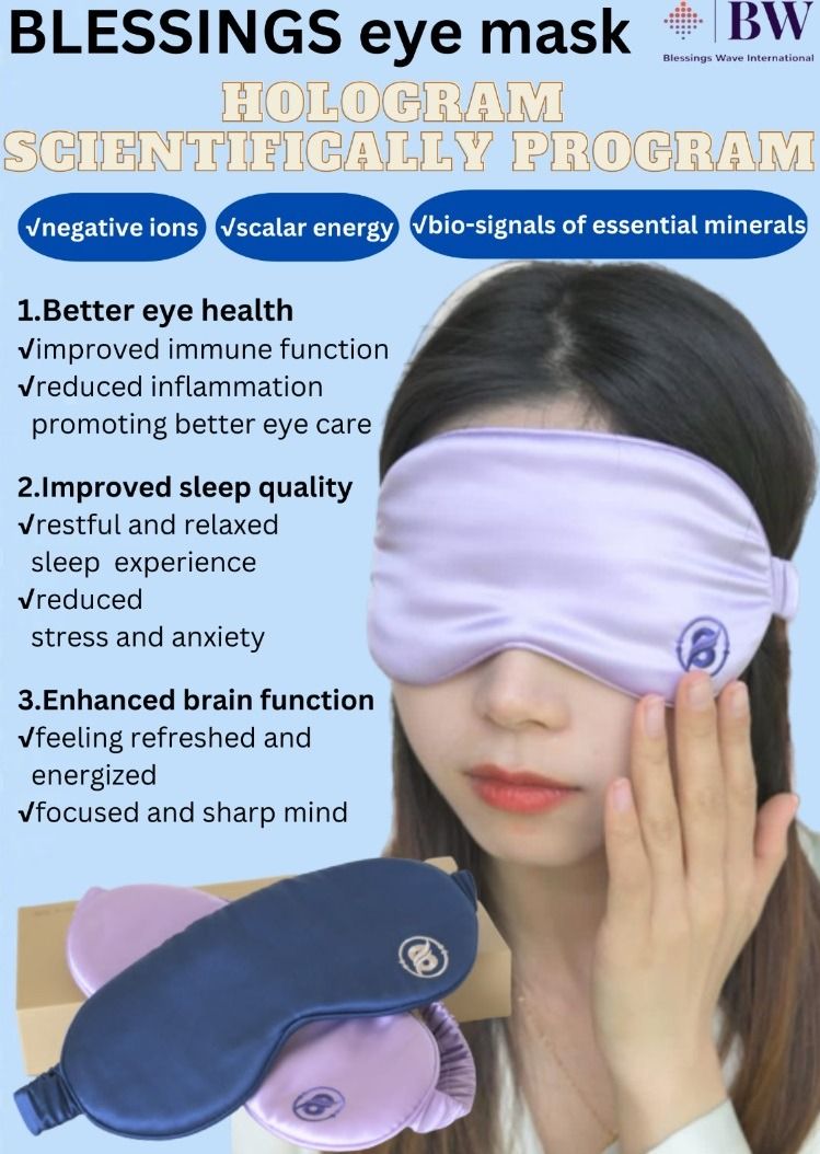 High Tech Eye Mask with Scalar Energy, Negative Ions & Essential ...