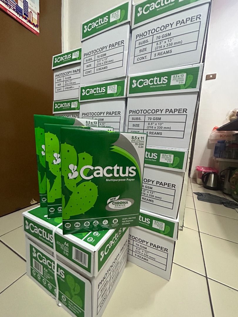 Cactus Multipurpose Bond Paper, Hobbies & Toys, Stationary & Craft ...