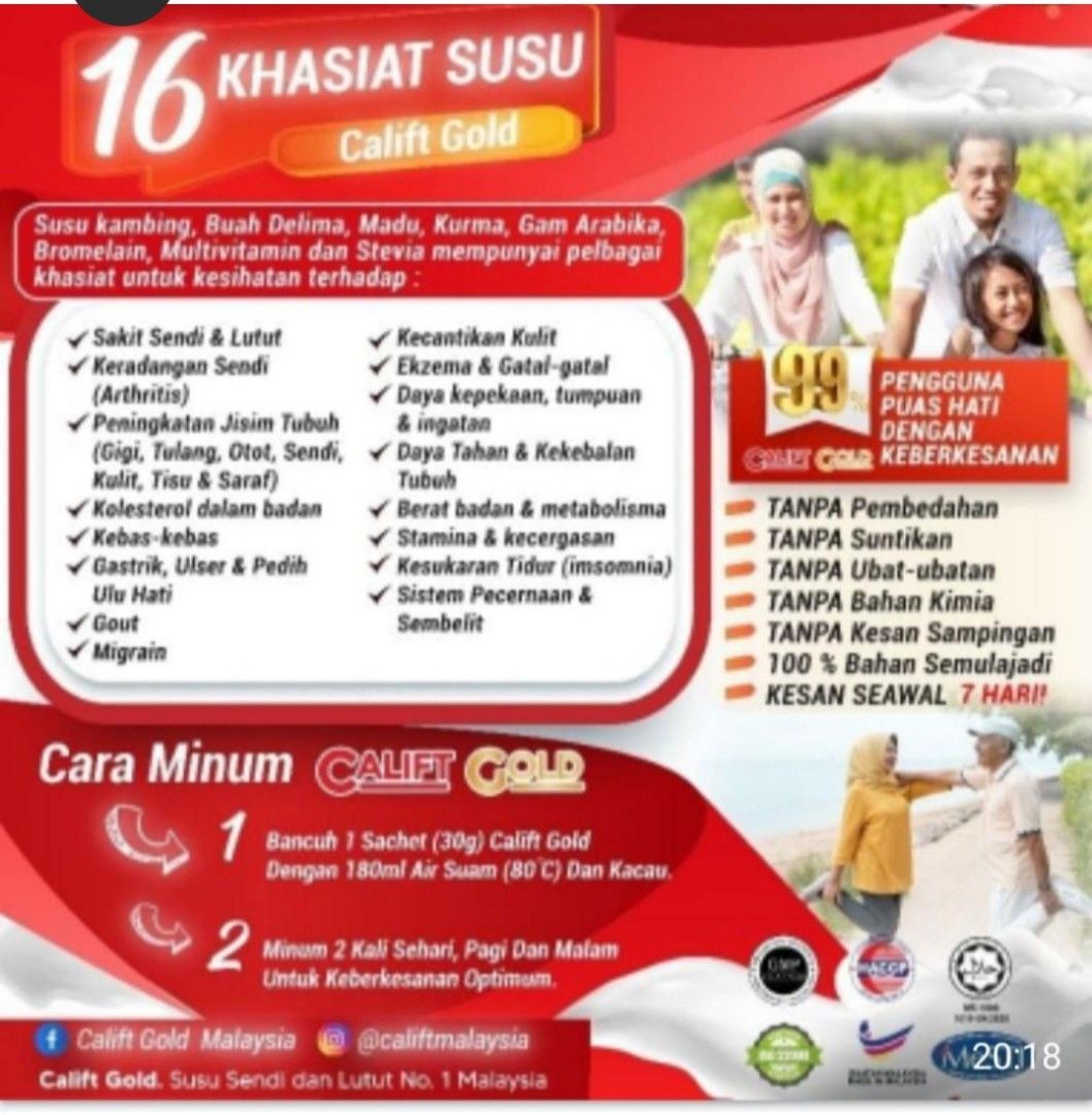 Calift Gold minuman Kesihatan, SELF collect at woodland or can arrange ...