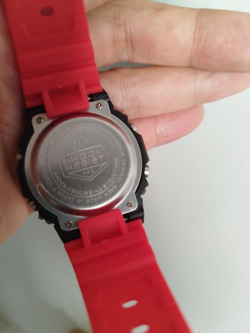 Casio G-Shock gmw 5000 red Ferrari, Fesyen Pria, Jam Tangan di Carousell